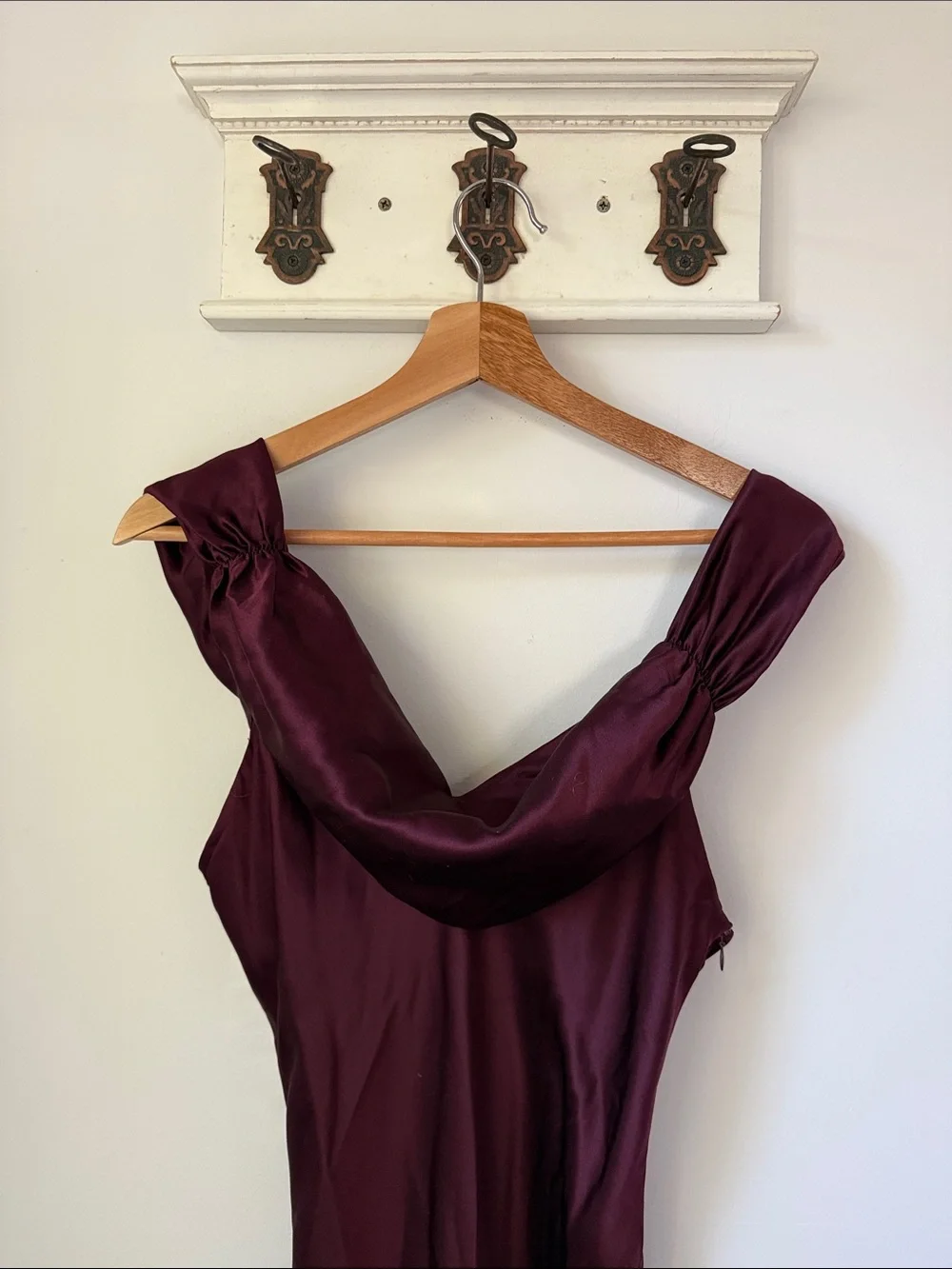 Quince | Dresses | Quince Deep Burgundy Maxi Dress Washable Silk Draped ...